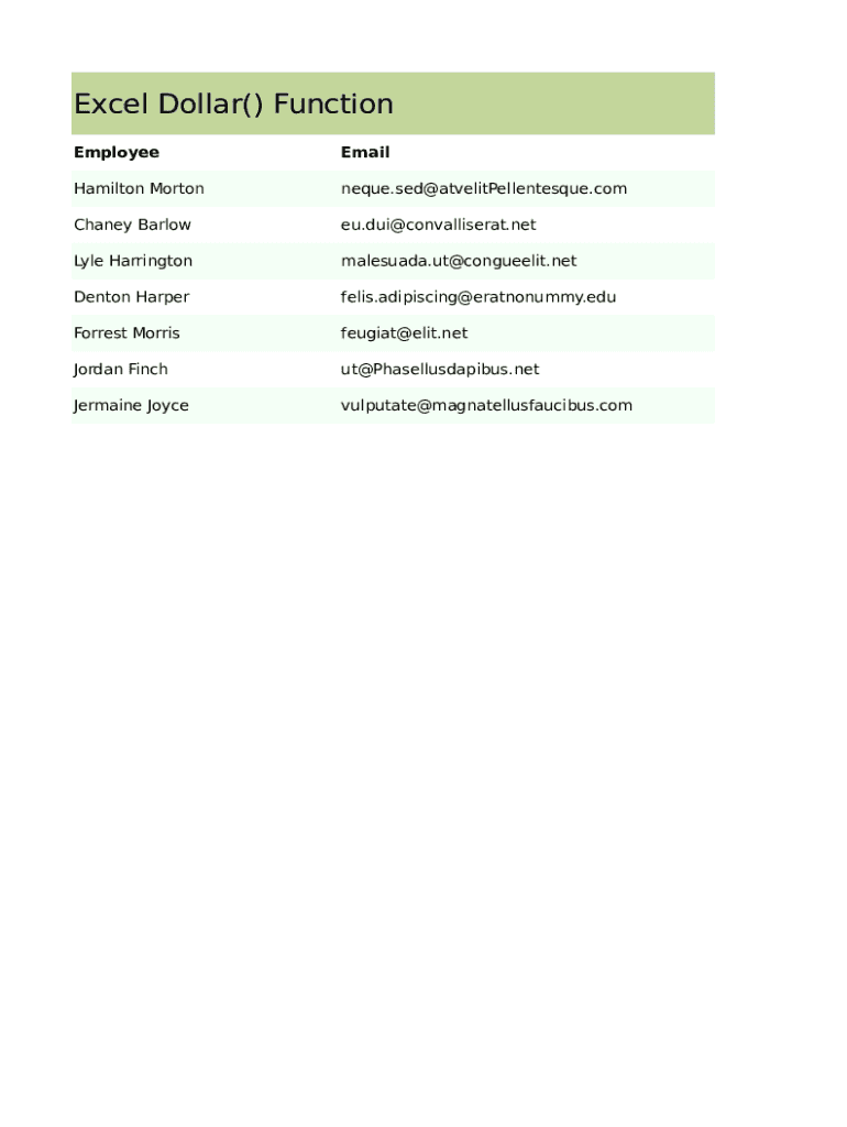 Excel Dollar Function - Fill and Sign Printable Template Online | US ...