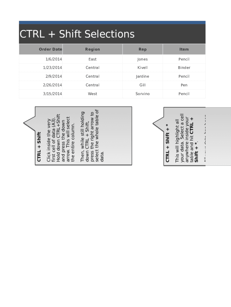 Ctrl Shift Selections - Fill and Sign Printable Template Online | US ...