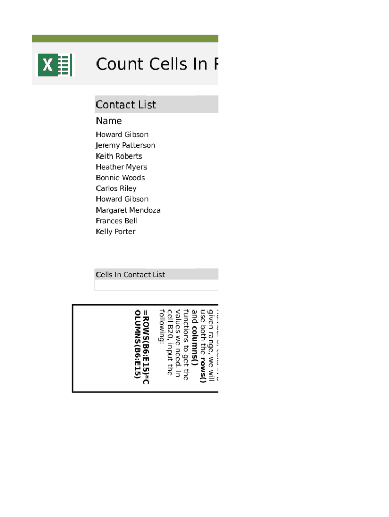 Count Cells Formula Fill Online Printable Fillable Blank PdfFiller