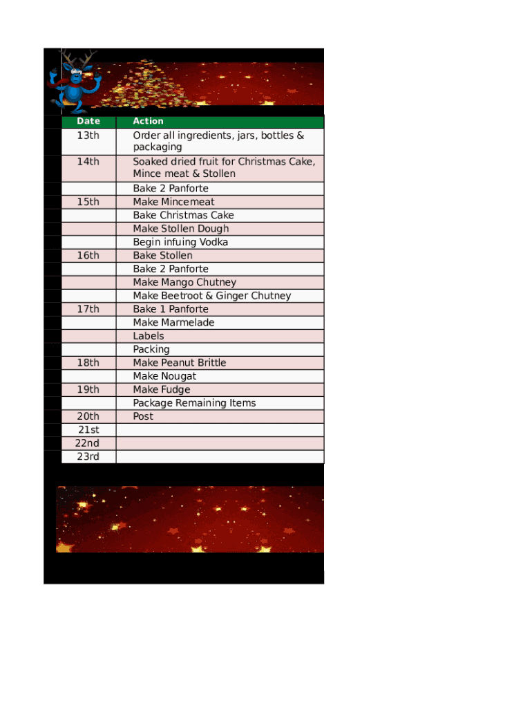 Et Holiday Family Checklist Form - Fill Online, Printable, Fillable ...