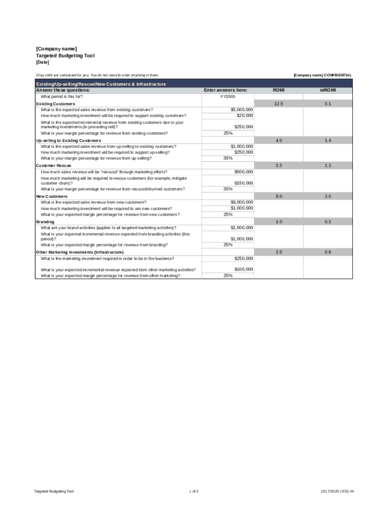 Fillable Online Targeted Budgeting Tool Fax Email Print - pdfFiller