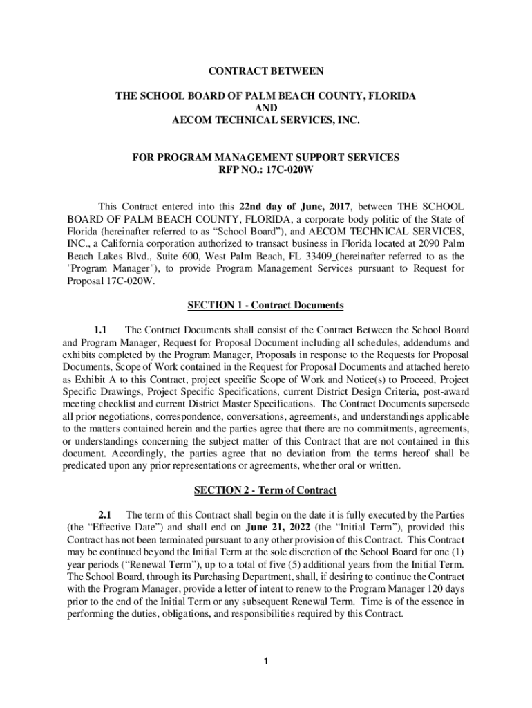 Fillable Online Agreement PM Support Services SBPBC Redlined Contract ...