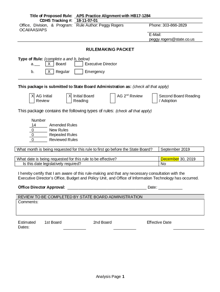 BasisAndPurposeAttachment2019-00356.doc - Colorado Secretary ... Doc ...