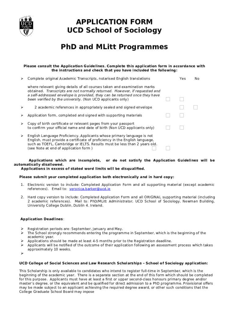PhD and MLitt Programmes Doc Template | pdfFiller