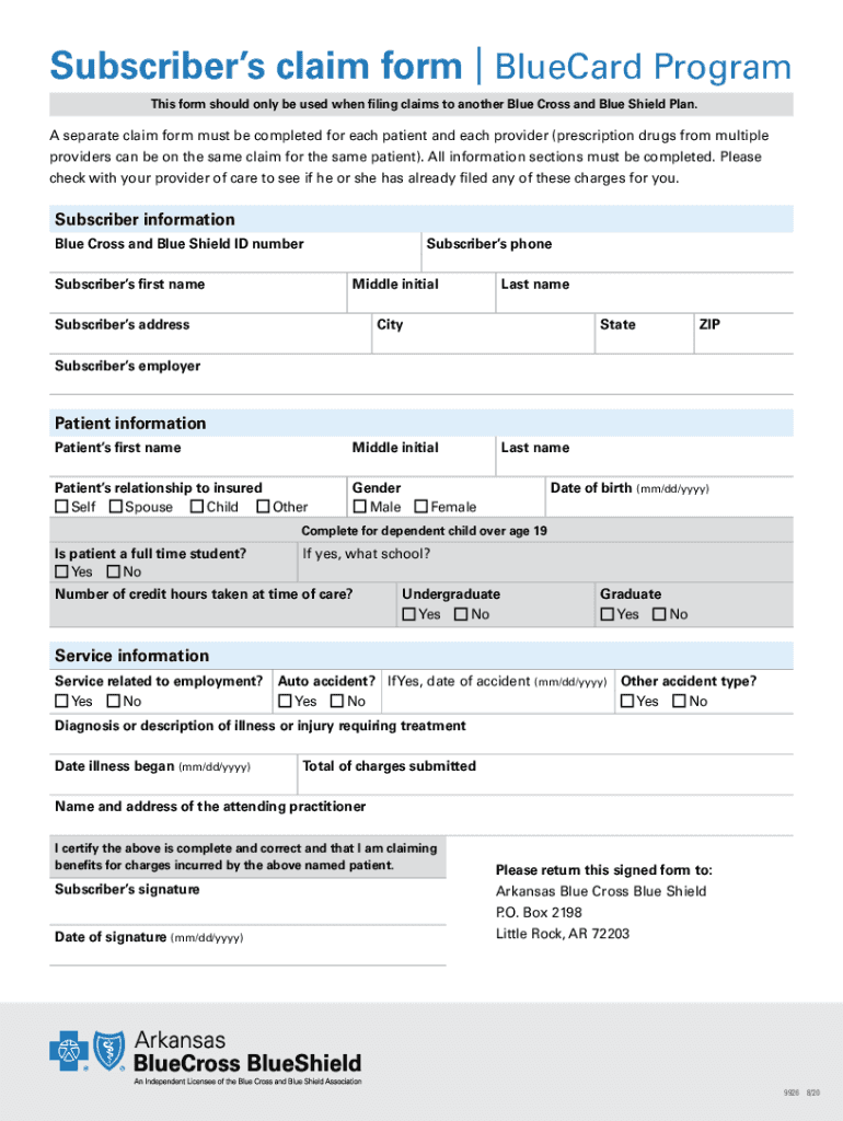 Fillable Online Special guidelines for claim formsBlue Shield of CA ...