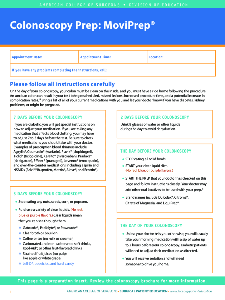 Fillable Online COLONOSCOPY prep form .indd Fax Email Print - pdfFiller