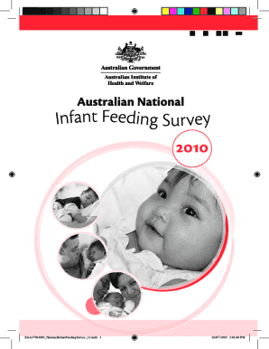 Fillable Online Australian national infant feeding survey 2010 (survey ...