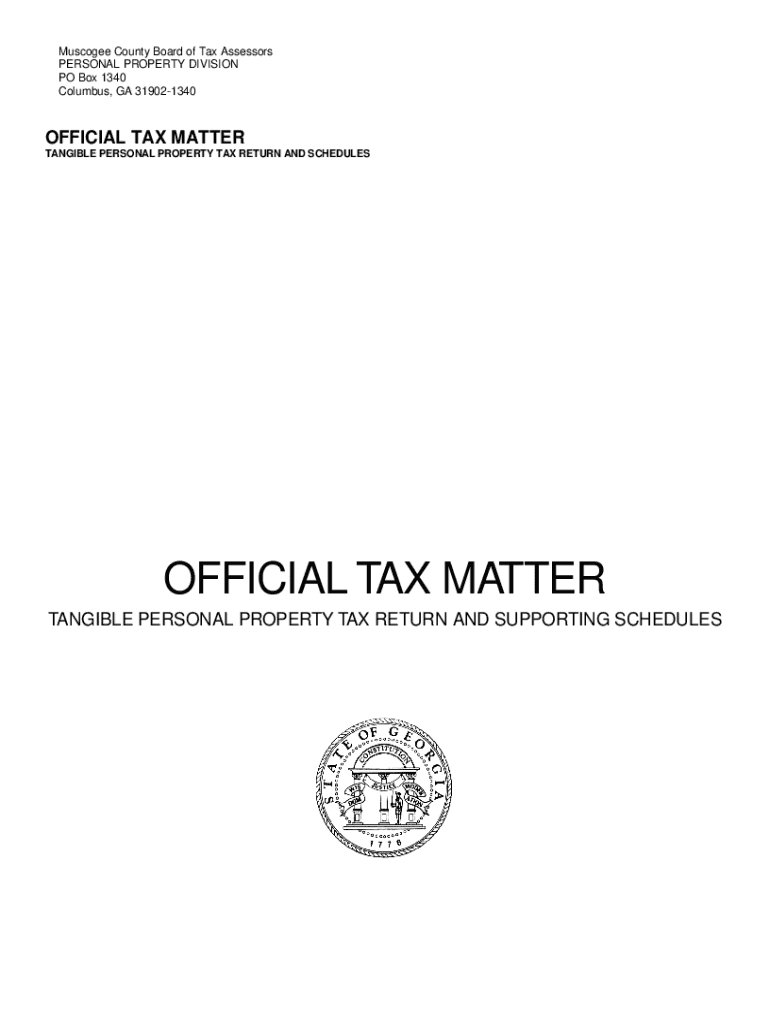 Fillable Online TANGIBLE PERSONAL PROPERTY TAX RETURN AND SCHEDULES Fax ...