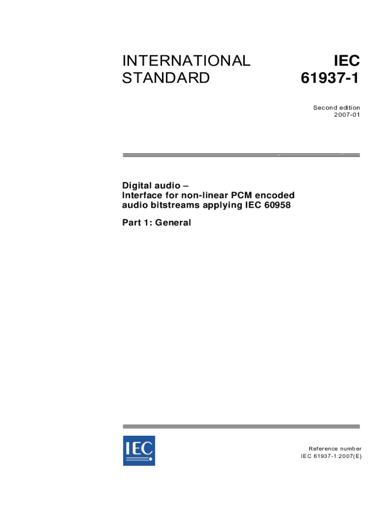 Fillable Online INTERNATIONAL IEC STANDARD 61937-1 - pudn.com Fax Email ...