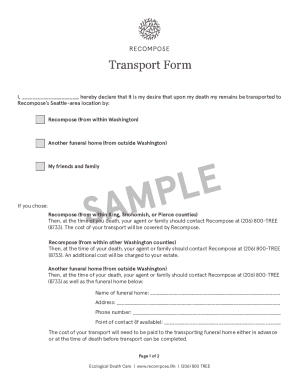 Fillable Online Transport Form SAMPLE Fax Email Print - pdfFiller