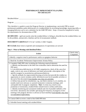 PD Checklist Doc Template | pdfFiller