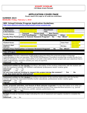 DOC SUMMER FACULTY/STUDENT RESEARCH PROGRAM Application Doc Template | pdfFiller