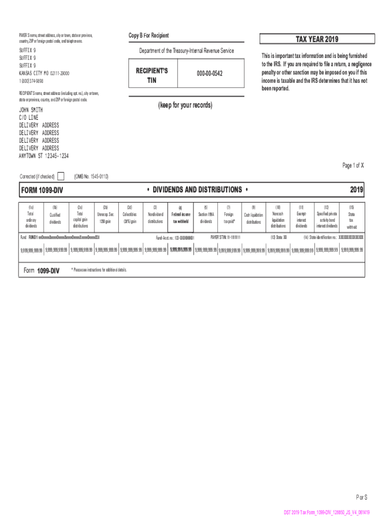 Fillable Online DST 2018 Tax Forms1099-DIVApprovedFORM-DATA.Tif Fax ...