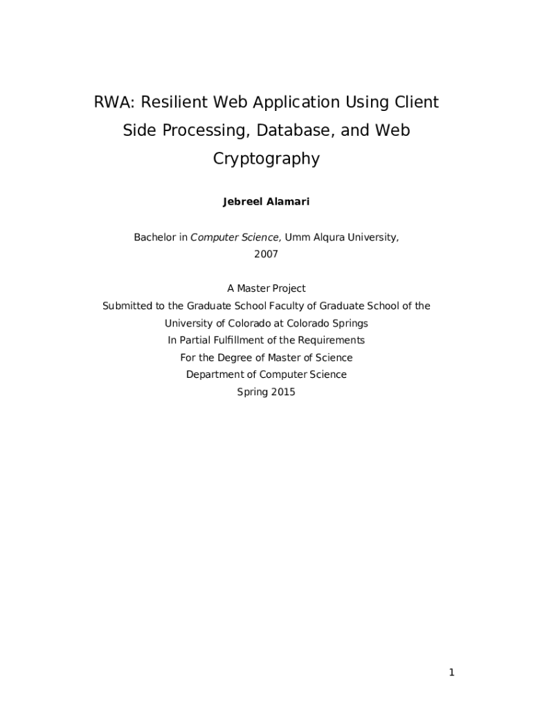 RWA: Resilient Web Application Using Client-Side Processing ... Doc ...