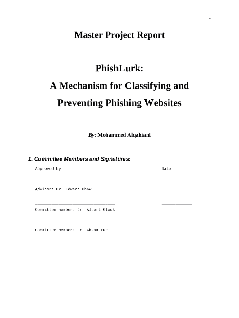 Master Project Report - cs uccs Doc Template | pdfFiller