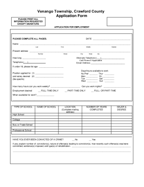 Fillable Online Venango County PA Birth Certificate Application Fax ...
