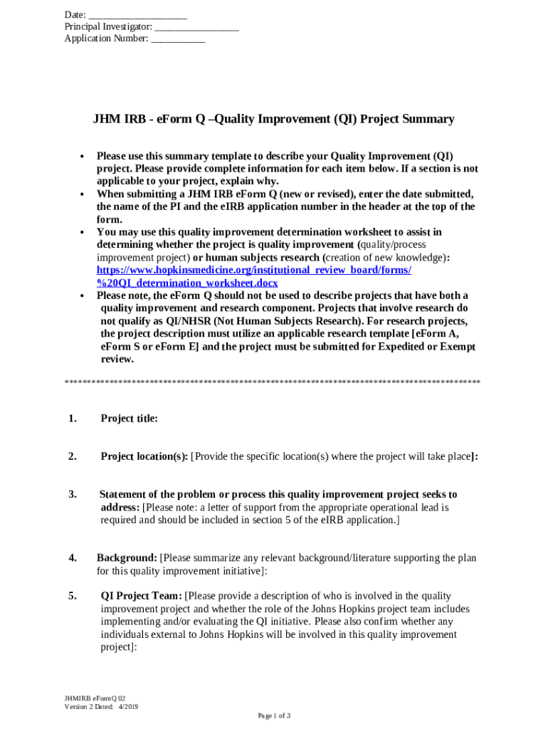 A: Required JHM-IRB Protocol at Doc Template | pdfFiller