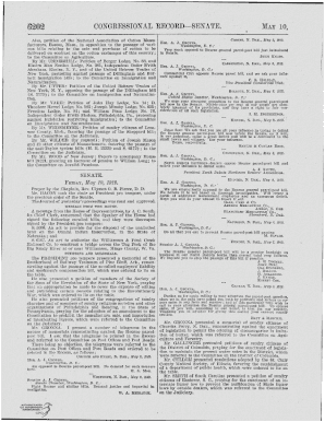 Fillable Online CONGRESSIONAL. RECORD-SENATE. Fax Email Print - pdfFiller