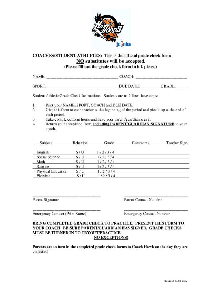 Fillable Online COACHES/STUDENT ATHLETES Fax Email Print - pdfFiller