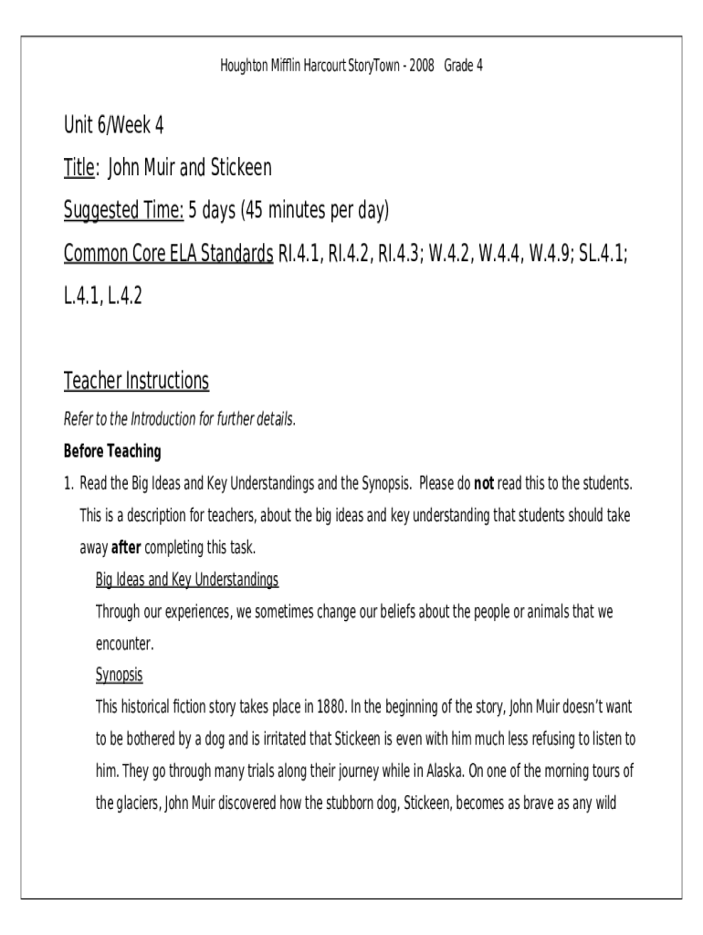 Common Core ELA Standards RI Doc Template | pdfFiller