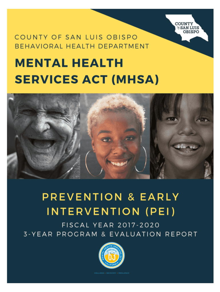 Fillable Online Prevention & Early Intervention (PEI) Program ...