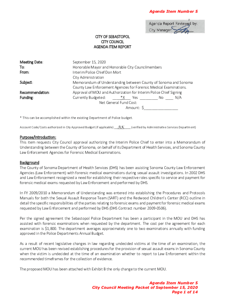 Fillable Online Honorable Mayor and Honorable City Councilmembers Fax ...