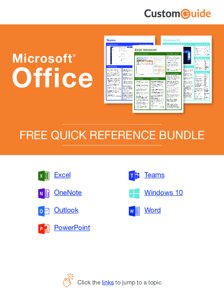 Fillable Online Microsoft Office Cheat Sheet BundleCustomGuide Fax ...
