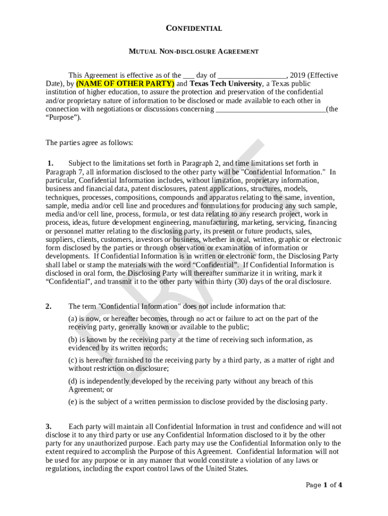 This Agreement is effective as of the day of , 2019 (Effective Date ...