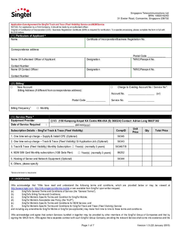 Fillable Online 31 Exeter Road, Comcentre, Singapore 239732 Fax Email ...