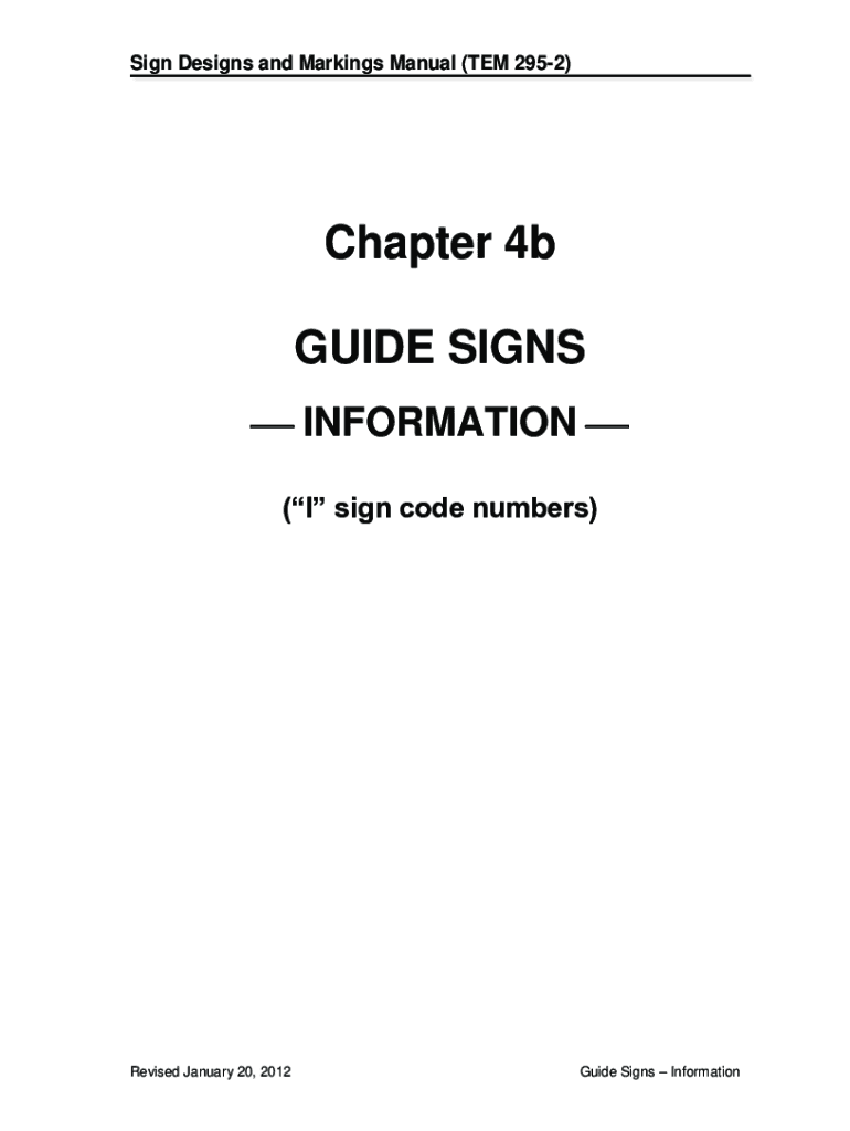 Fillable Online Chapter 4b GUIDE SIGNS - Ohio Department of ...