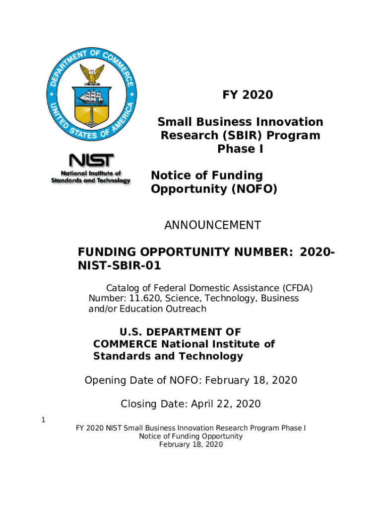 SBIR Funding Agreement Certification (at time of award) - NIST Doc ...