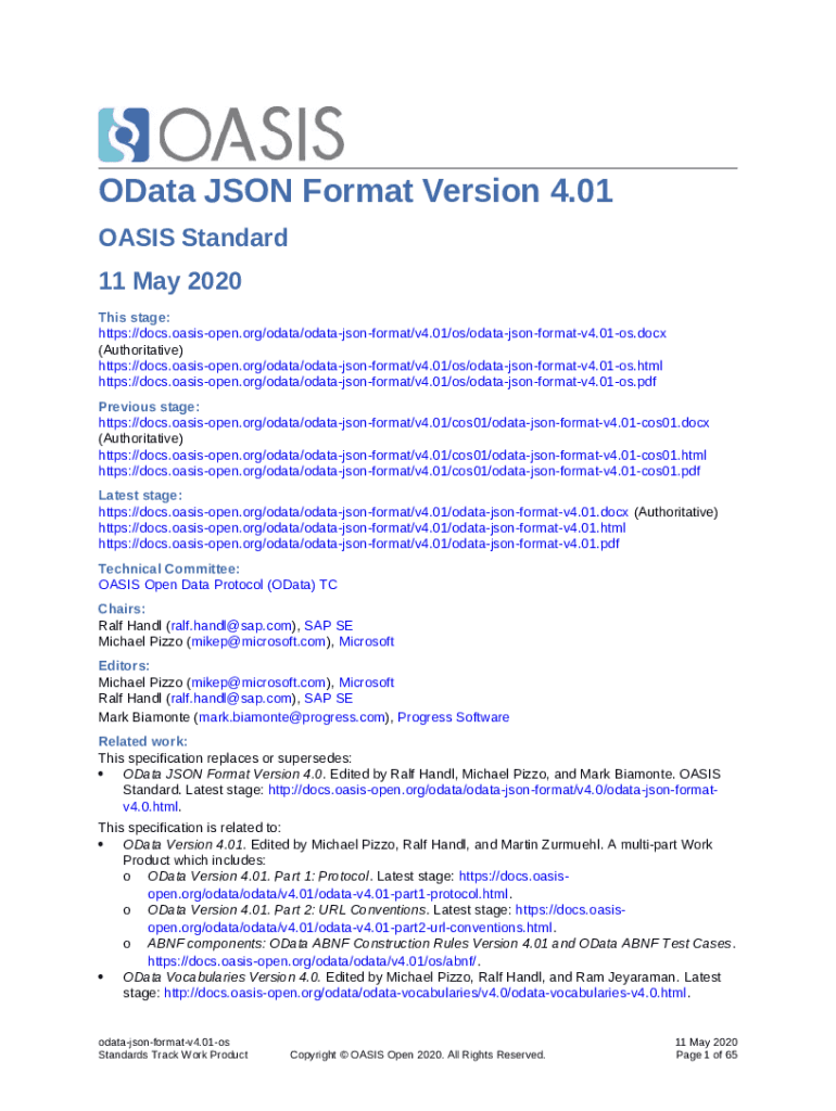 Odata Common Schema Definition Language Csdl Json Docs Oasis Open Doc Template Pdffiller
