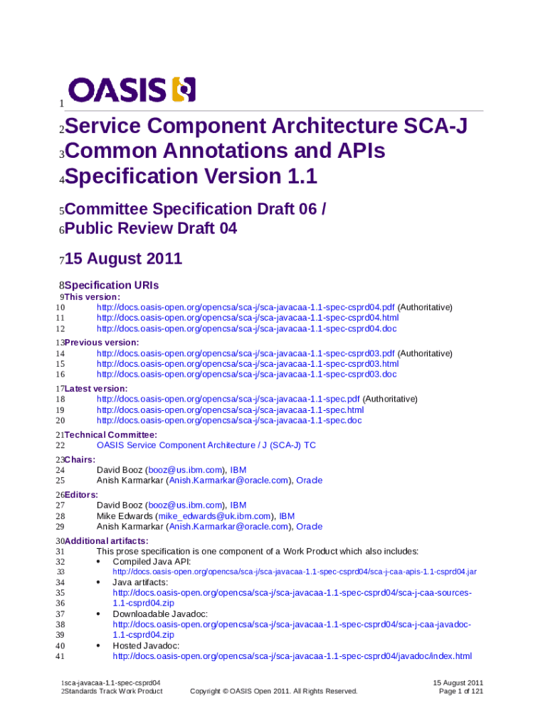 Service Component Architecture SCA-J Common Annotations and APIs ...