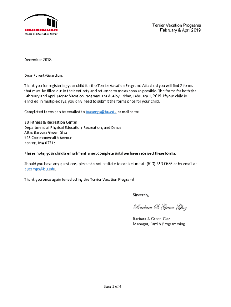 Fillable Online TVP Forms 2019 - Boston University Fax Email Print ...