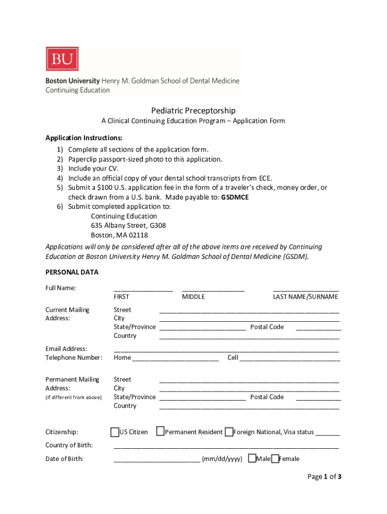 Fillable Online Preceptor Form - Johns Hopkins School of Nursing Fax ...