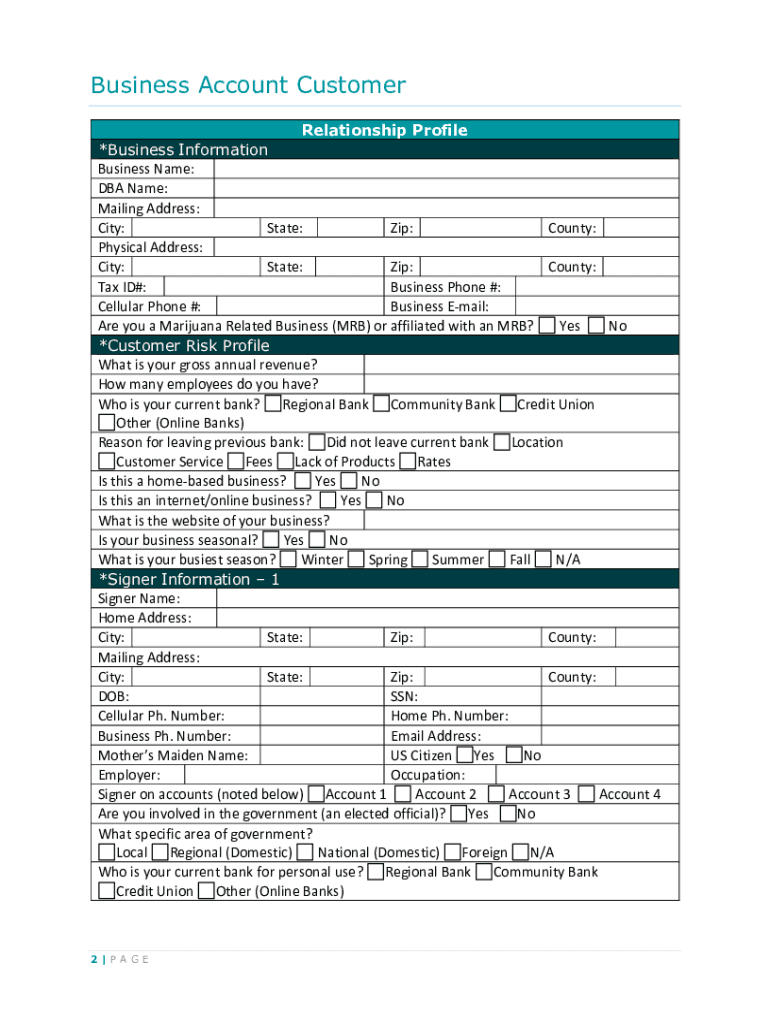 Fillable Online Money Service Business Bank AccountsNational Check and ...
