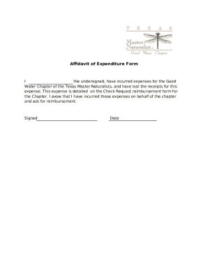 Affidavit of Expenditure I the undersigned, have incurred ... Doc ...