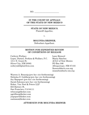 Fillable Online MOTION FOR EXPEDITED REVIEW Fax Email Print - pdfFiller