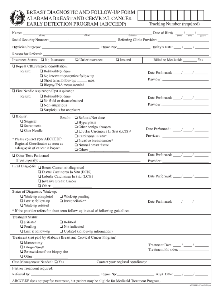 Fillable Online breast diagnostic and follow-up form Fax Email Print ...