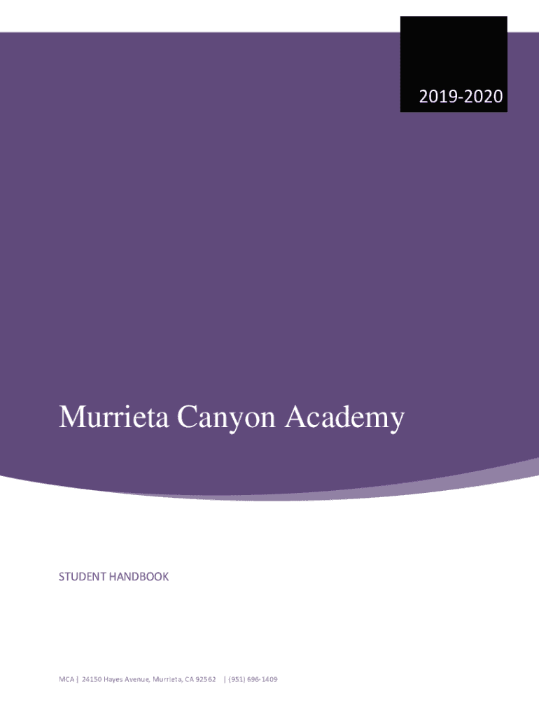 Fillable Online Murrieta Canyon Academy - Murrieta Valley Unified School District Fax Email ...