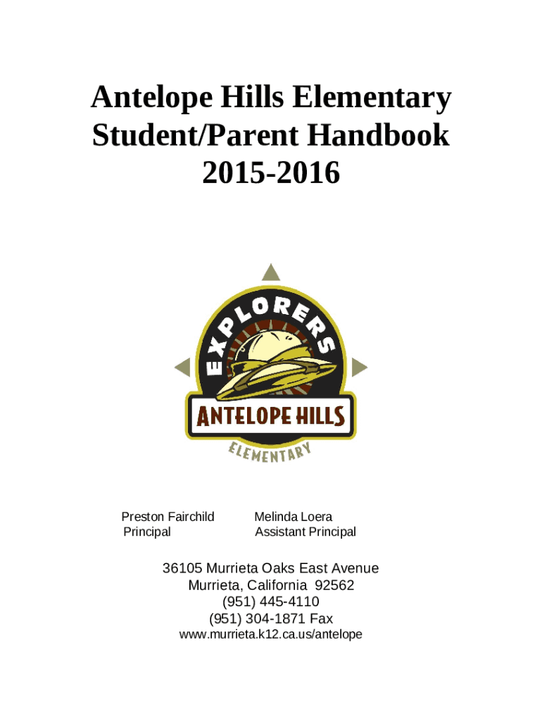 antelope hills elementary school Doc Template | pdfFiller