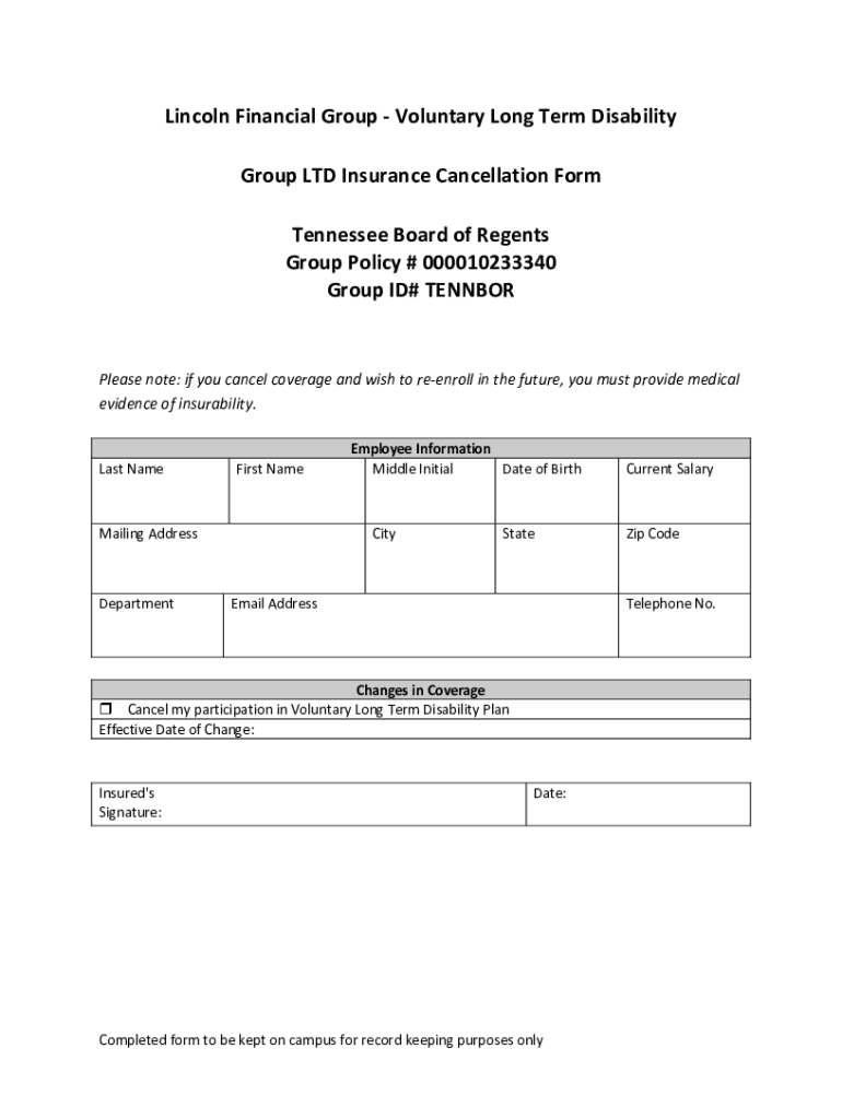 Fillable Online Filing an LTD disability claim with Lincoln Financial ...