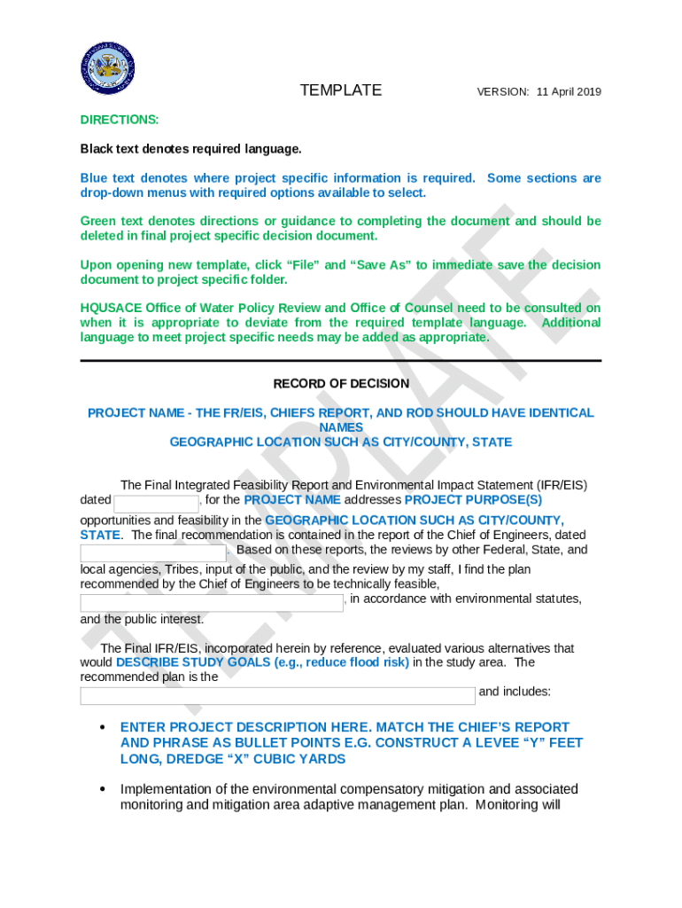 FINAL ROD022205.doc - planning erdc dren Doc Template | pdfFiller
