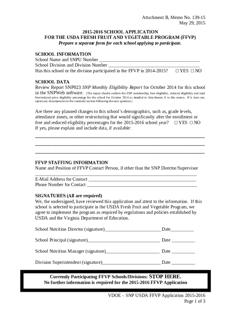 FOR THE USDA FRESH FRUIT AND VEGETABLE PROGRAM (FFVP) Doc Template ...