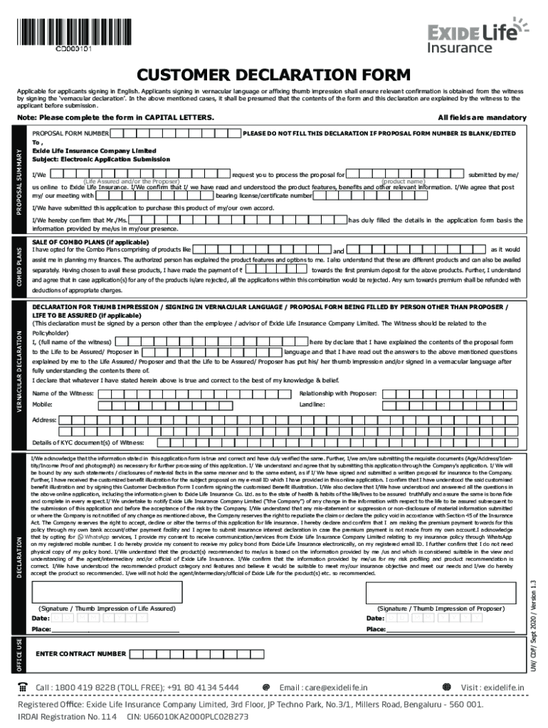 Fillable Online by signing the vernacular declaration Fax Email Print ...