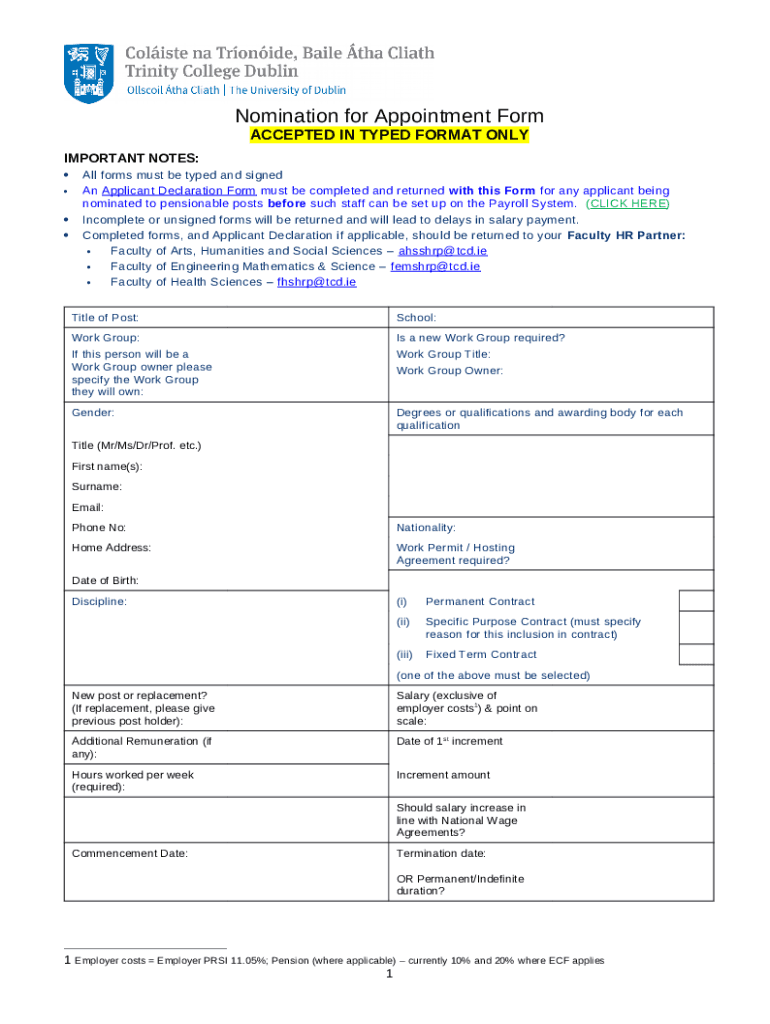 ACCEPTED IN TYPED AT ONLY - Trinity College Dublin ... Doc Template | pdfFiller