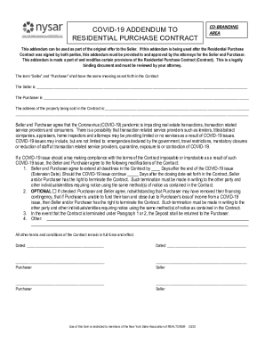 Fillable Online COVID-19 ADDENDUM TO CO-BRANDING RESIDENTIAL PURCHASE ...
