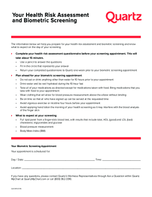 Fillable Online Biometric Screening: What Is It and What's Tested ...