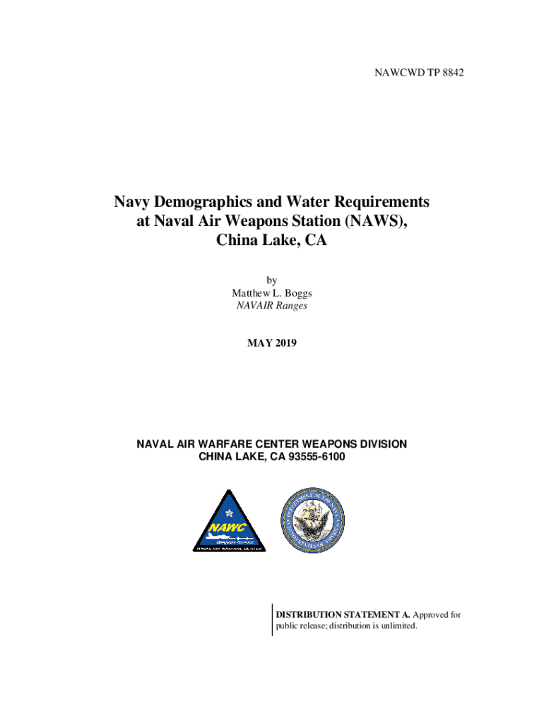 Fillable Online Navy Demographics and Water Requirements at Naval Air ...