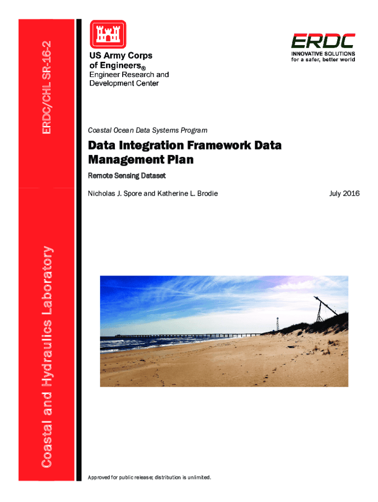 Fillable Online ERDC/CHL SR-16-2 "Data Integration Framework Data ...